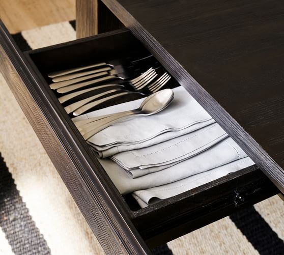 Folsom Storage Extending Dining Table | Pottery Barn