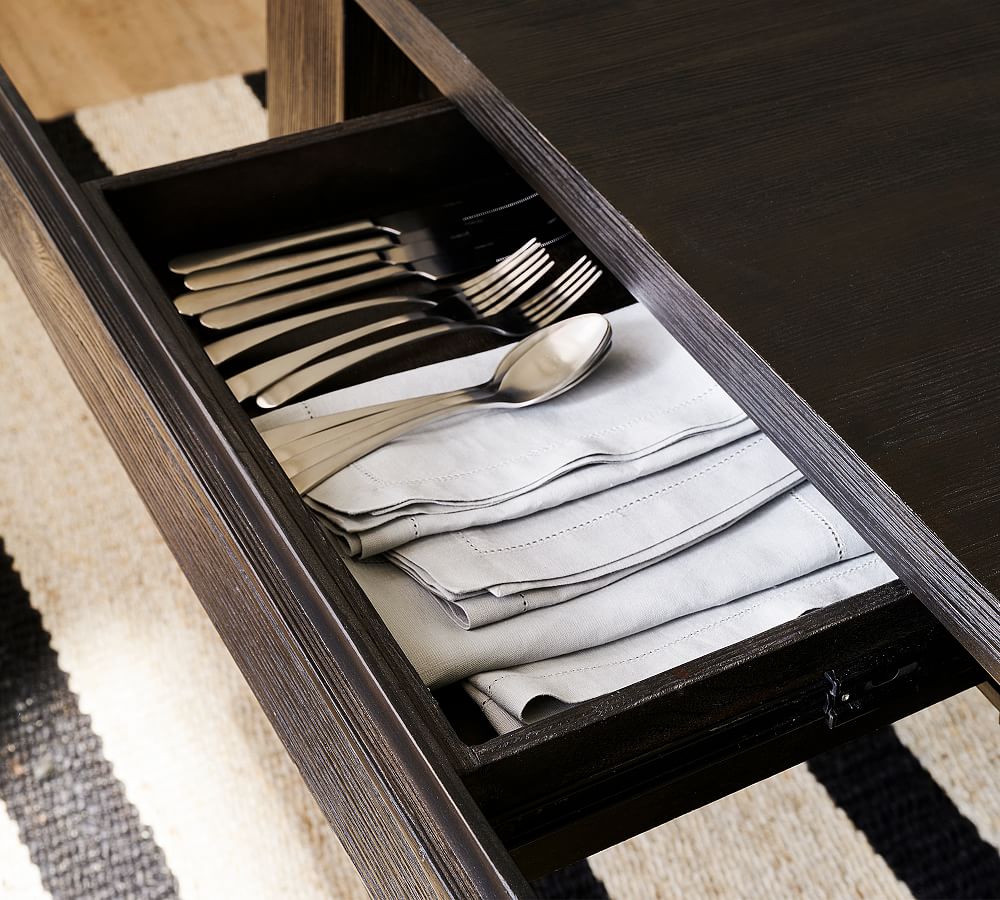 Folsom Storage Extending Dining Table | Pottery Barn