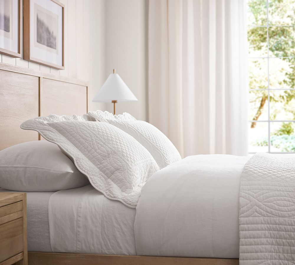 Heirloom Scallop Quilted Sham | Pottery Barn