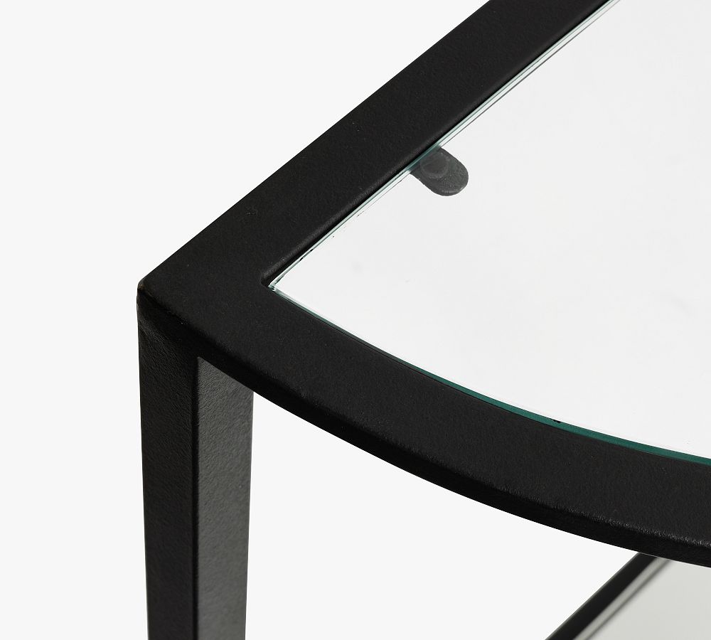 Tanner Demilune Glass Grand Console Table | Pottery Barn