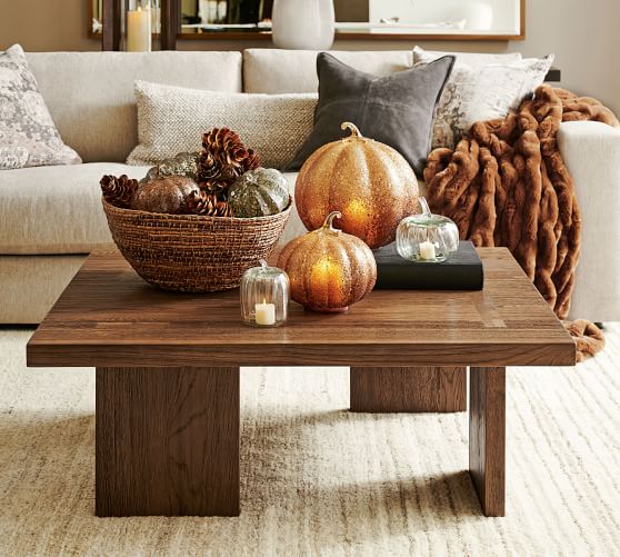Textured Glass Amber Pumpkin Cloche | Pottery Barn
