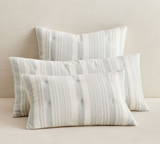 Hawthorn Stripe Cotton Comforter Sham | Pottery Barn