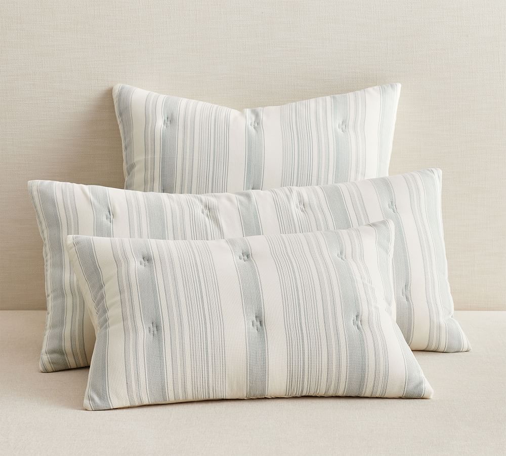 Hawthorn Stripe Cotton Comforter Sham | Pottery Barn