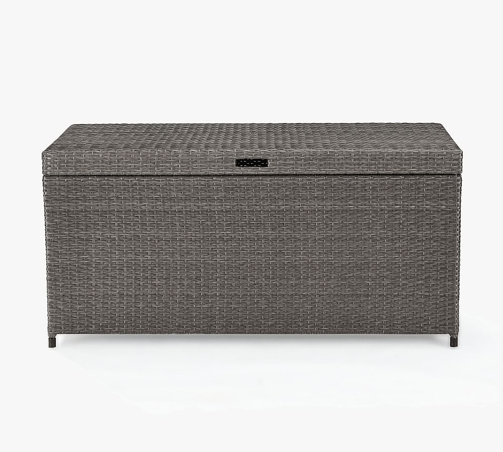 Benson Outdoor Wicker Pool Storage Bin | Pottery Barn