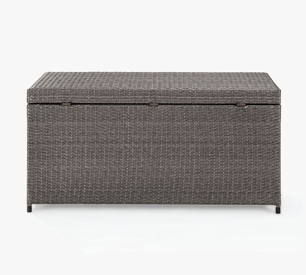Benson Outdoor Wicker Pool Storage Bin | Pottery Barn