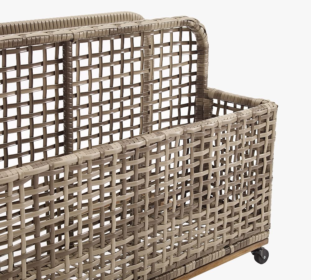 Betti Outdoor Wicker Pool Storage Caddy | Pottery Barn