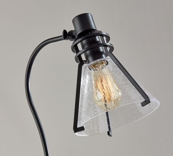 Amalia Flared Glass Floor Lamp | Pottery Barn