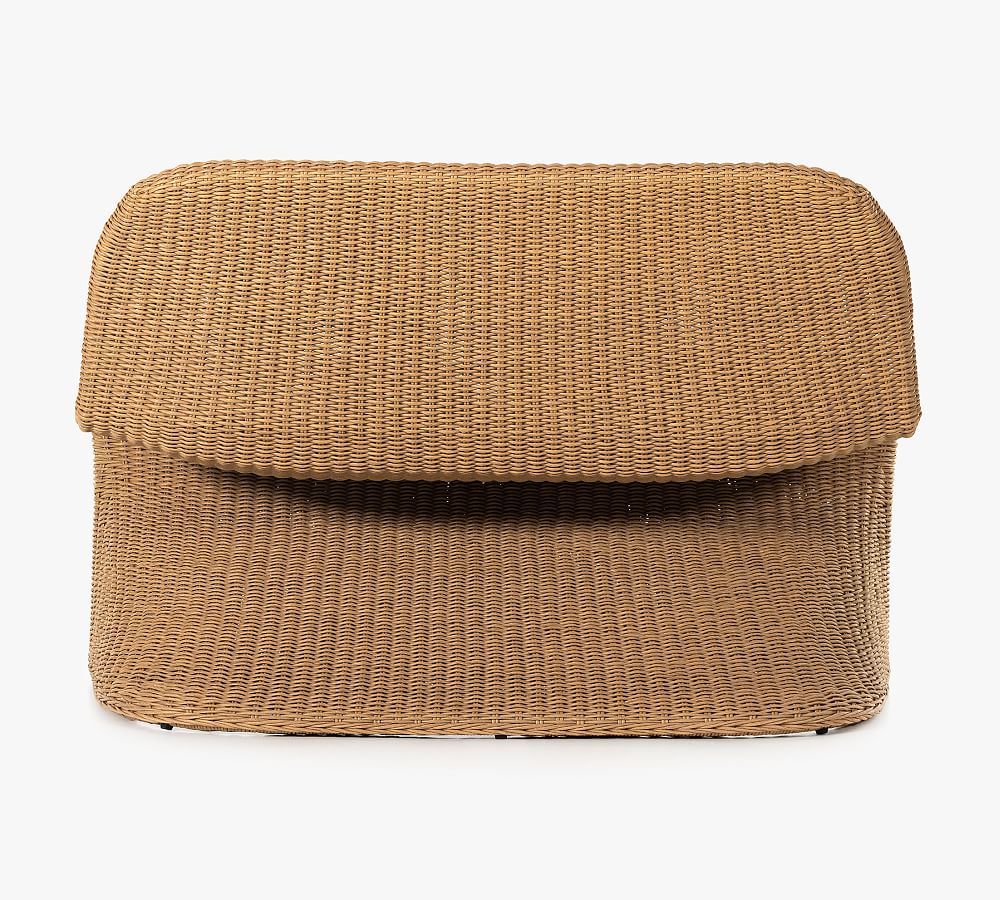 Encinitas 50" Wicker Outdoor Dining Bench | Pottery Barn