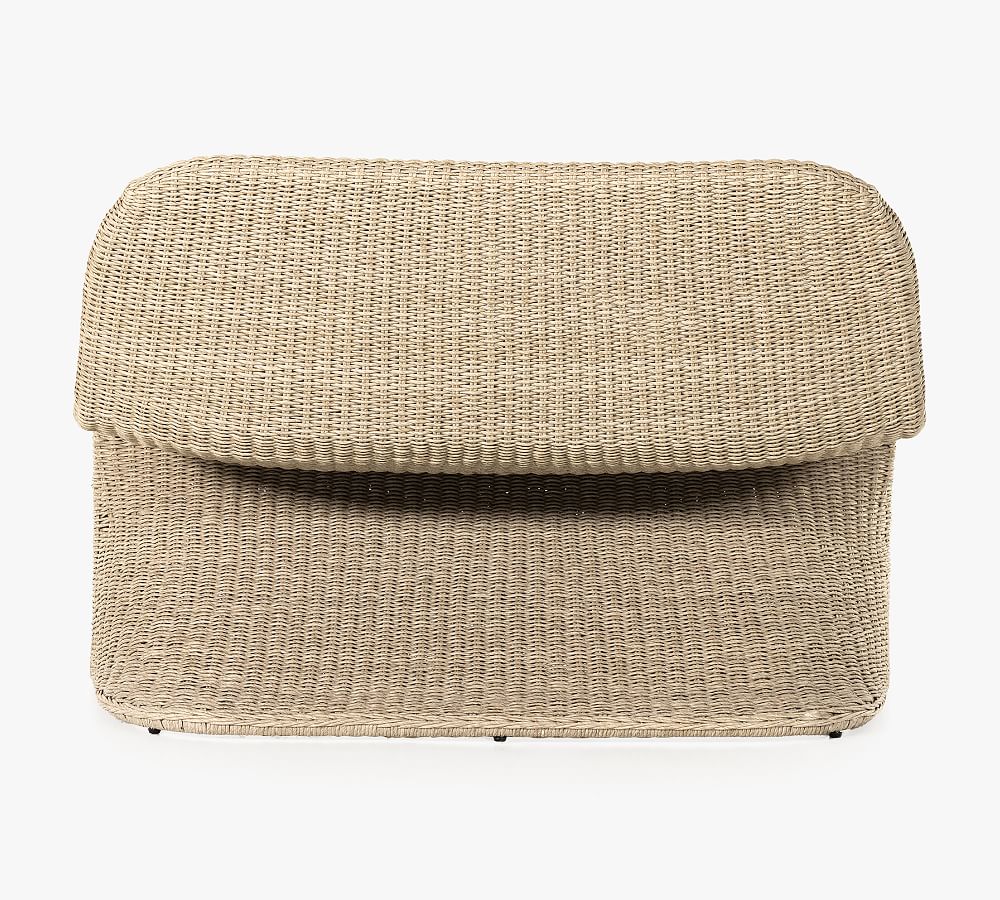 Encinitas 50" Wicker Outdoor Dining Bench | Pottery Barn