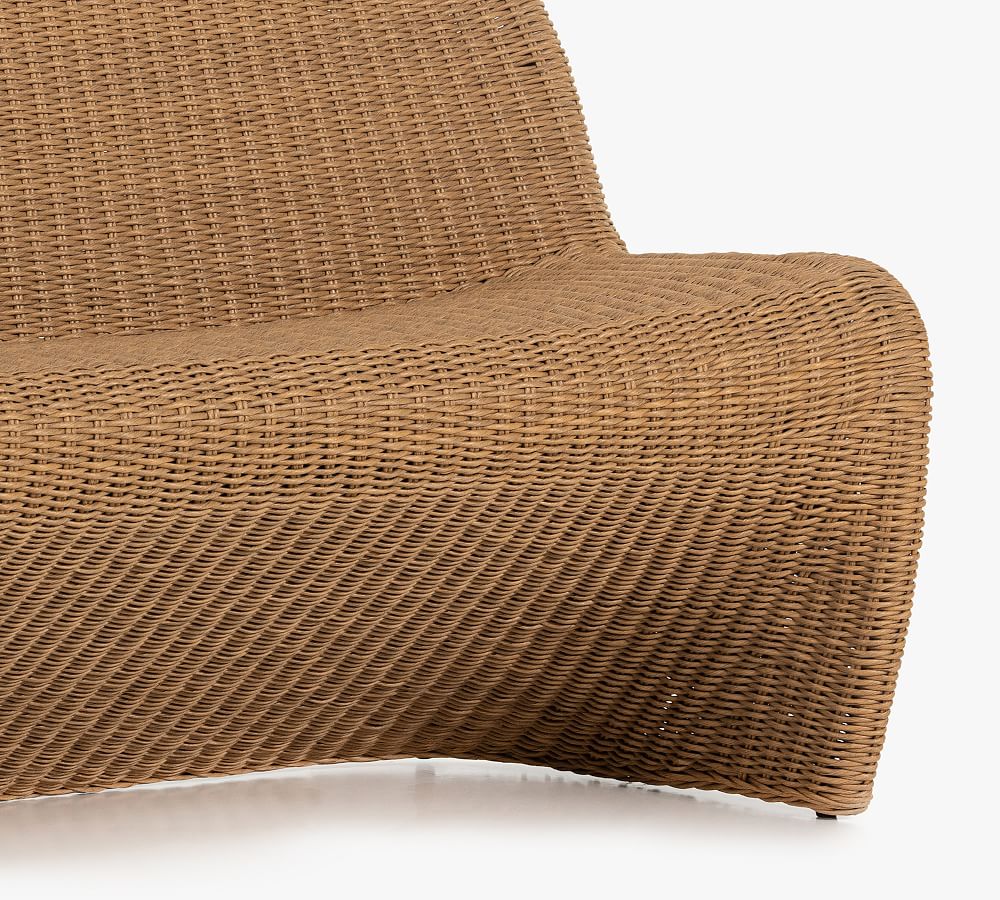 Encinitas 50" Wicker Outdoor Dining Bench | Pottery Barn