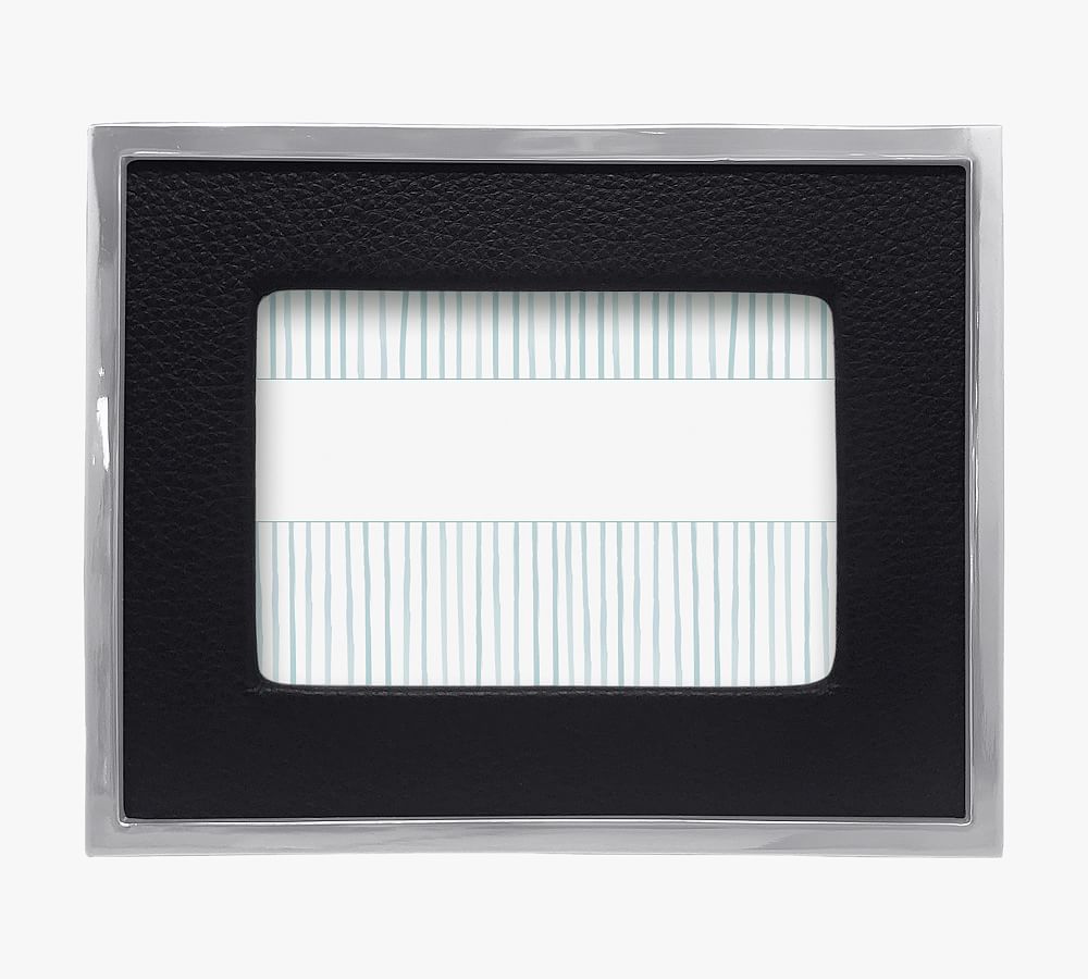 OPEN BOX: Leather Frames with Metal Border | Pottery Barn