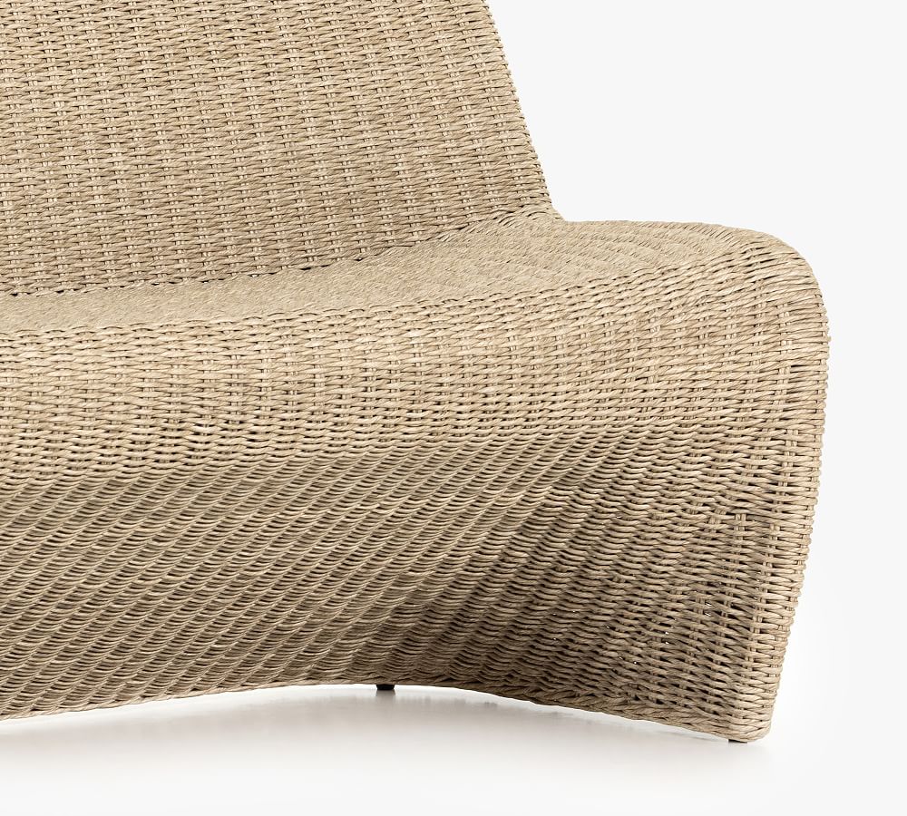 Encinitas 50" Wicker Outdoor Dining Bench | Pottery Barn