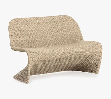 Encinitas 50" Wicker Outdoor Dining Bench | Pottery Barn