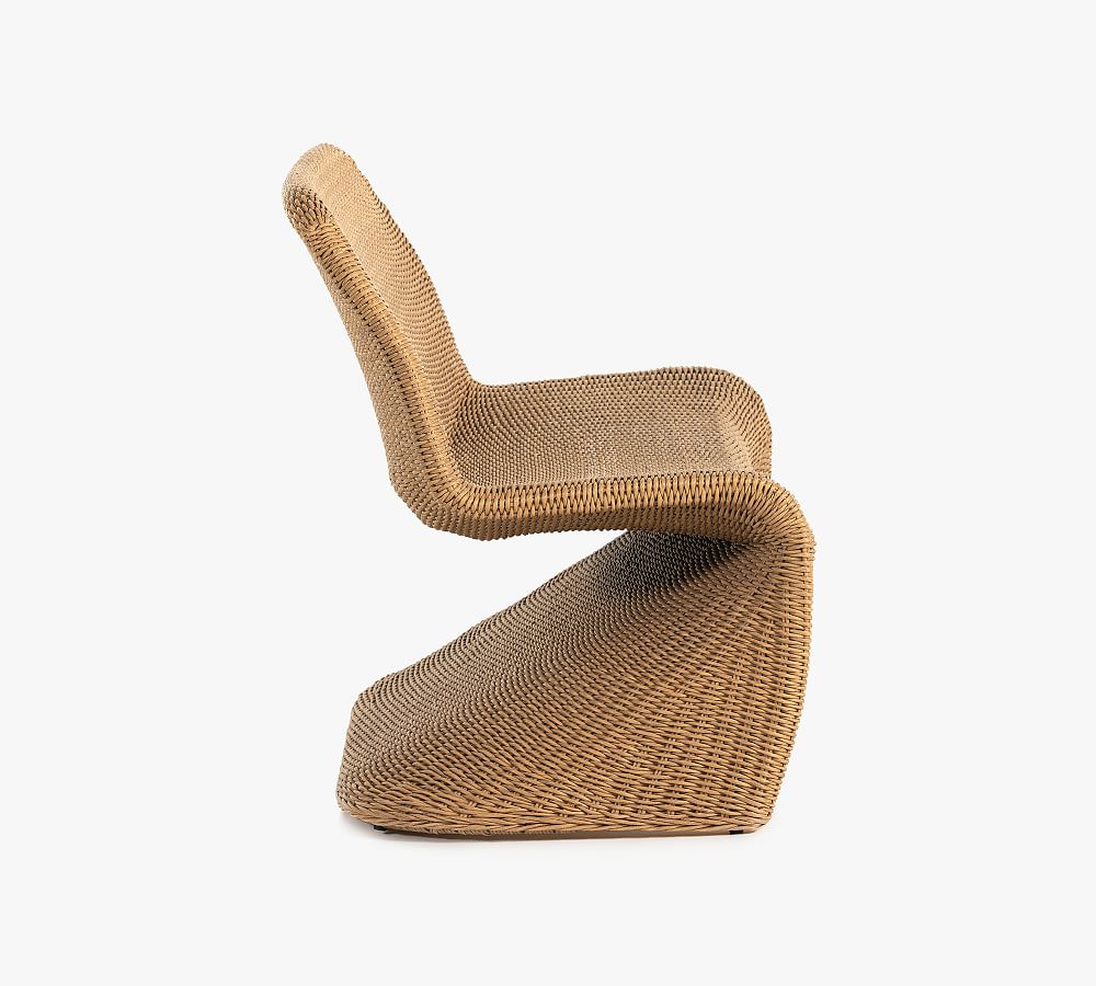 Encinitas 50" Wicker Outdoor Dining Bench | Pottery Barn