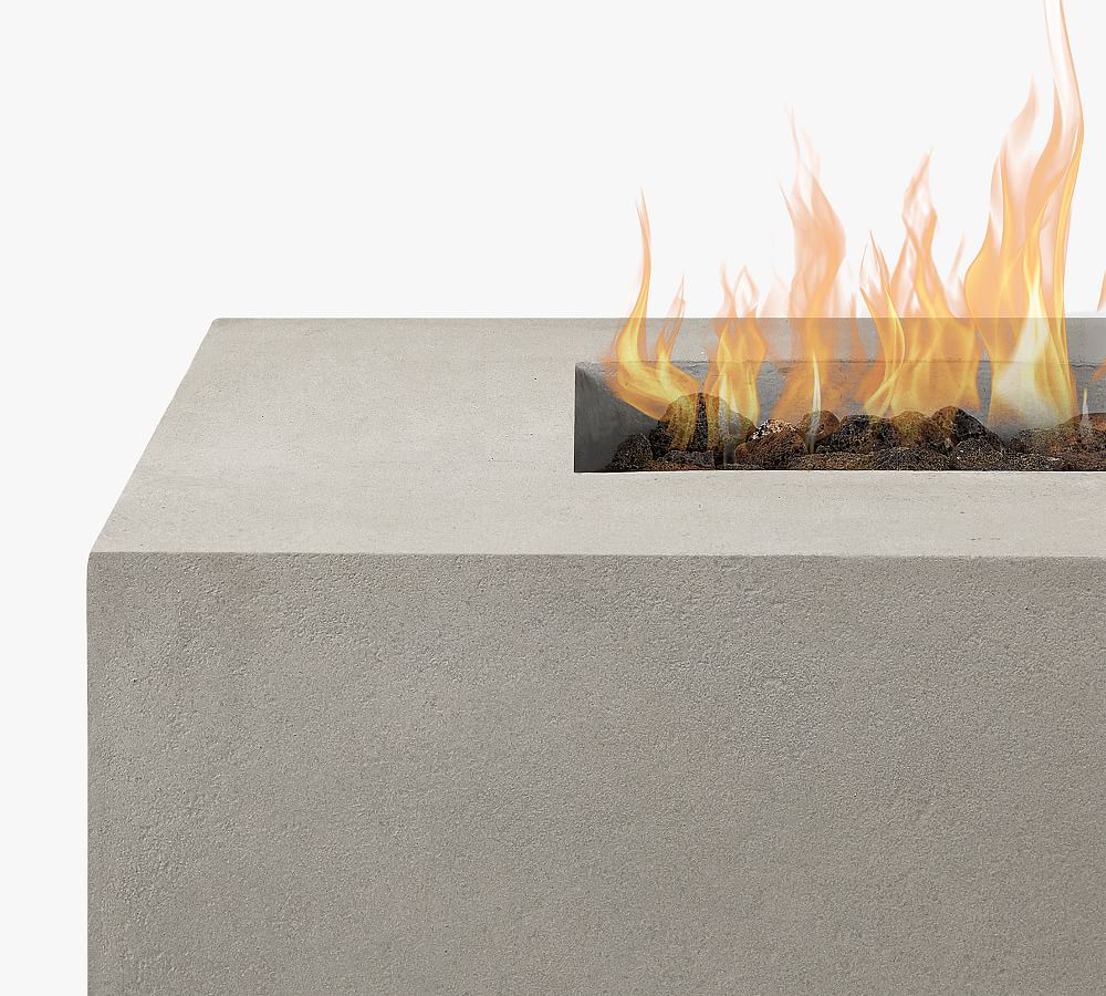 Abril 42.5" Low Square Fire Table | Pottery Barn