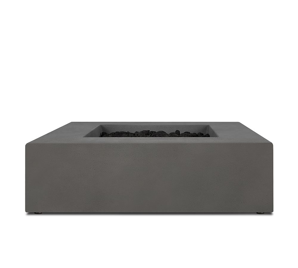 Arbor Concrete Low Square Fire Pit Table | Pottery Barn