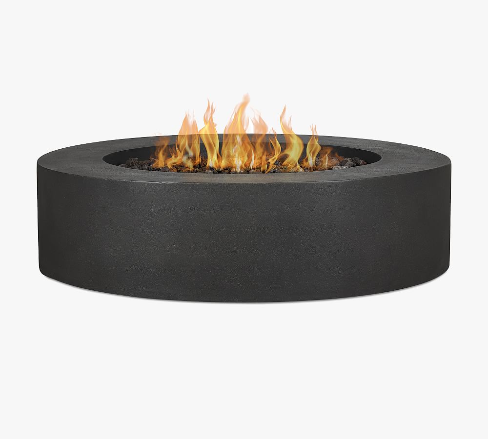 Abril 43" Low Round Propane Fire Table | Pottery Barn
