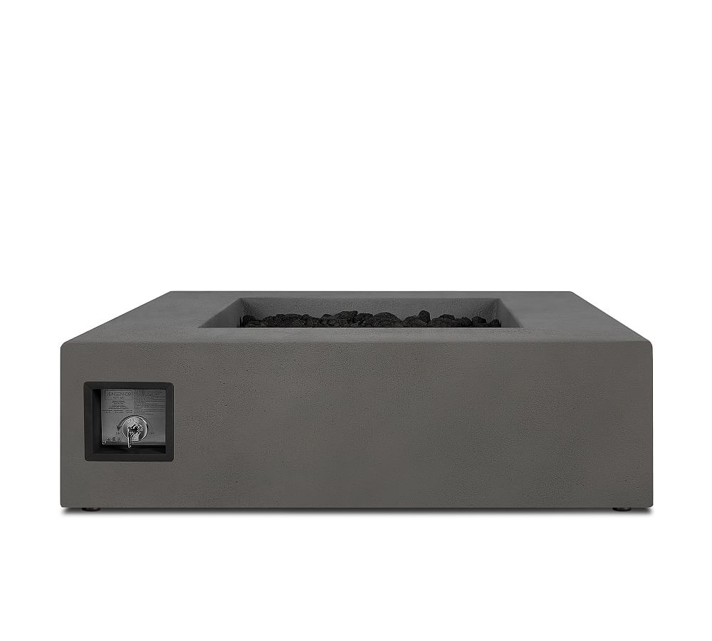 Arbor Concrete Low Square Fire Pit Table | Pottery Barn