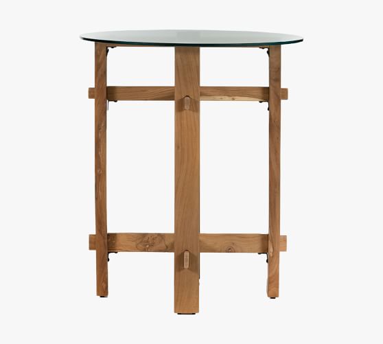 Castro Glass Top Round Bar Height Table | Pottery Barn