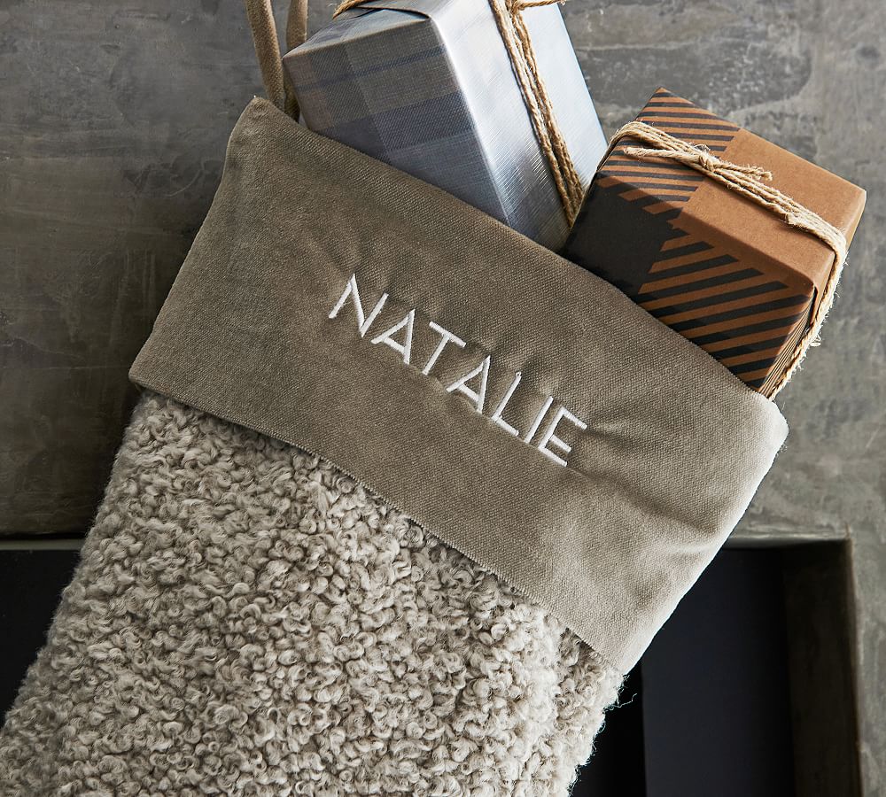 Cozy Teddy Faux Fur Stockings | Pottery Barn