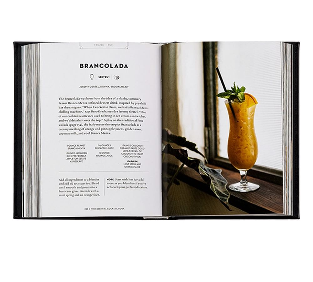 Essential Cocktail Leather-Bound Book | Pottery Barn
