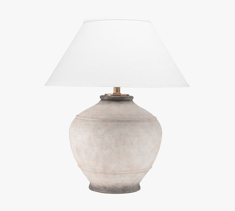 Aetna Round Ceramic Table Lamp | Pottery Barn