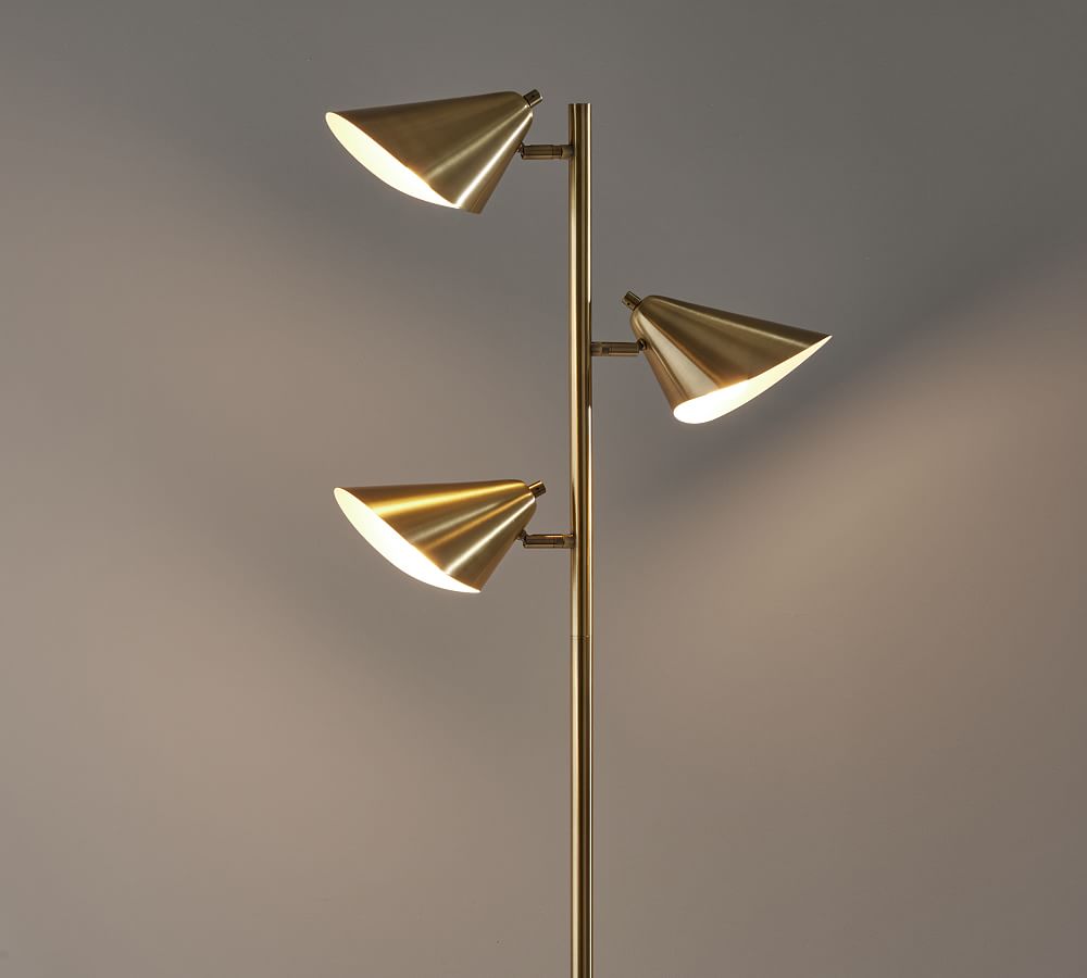 Davidson Marble Triple-Head Floor Lamp | Pottery Barn