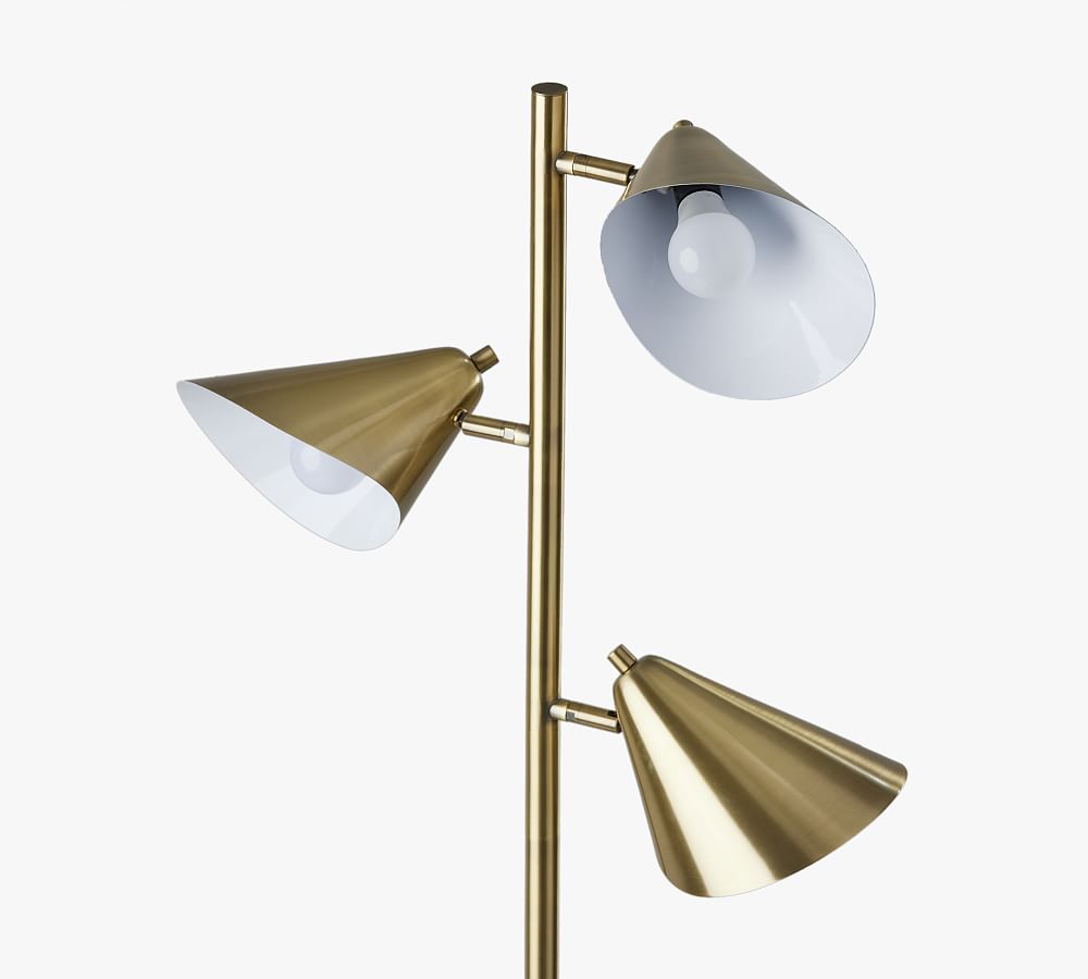 Davidson Marble Triple-Head Floor Lamp | Pottery Barn