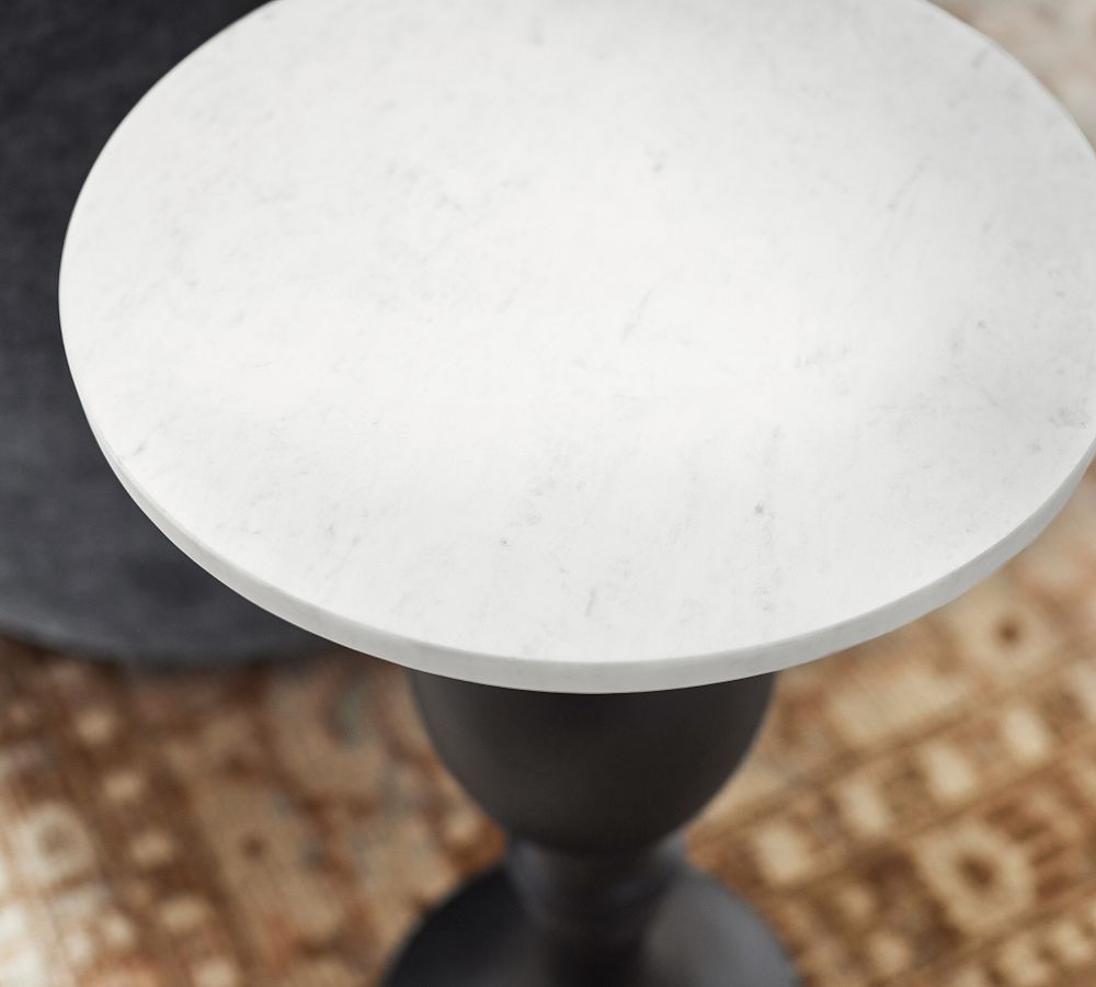 Chapman Round Marble Accent Table | Pottery Barn