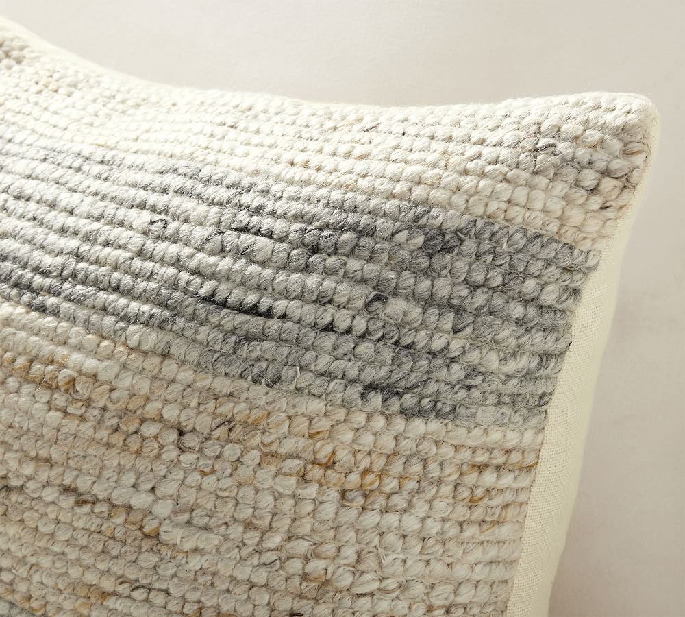 Juna Outdoor Textured Throw Pillow | Pottery Barn