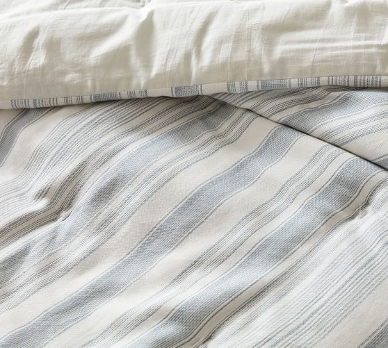 Hawthorn Striped Cotton Comforter | Pottery Barn