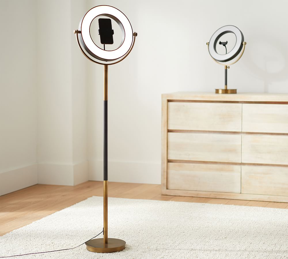 Reese iLED Ring Light Task Floor Lamp | Pottery Barn