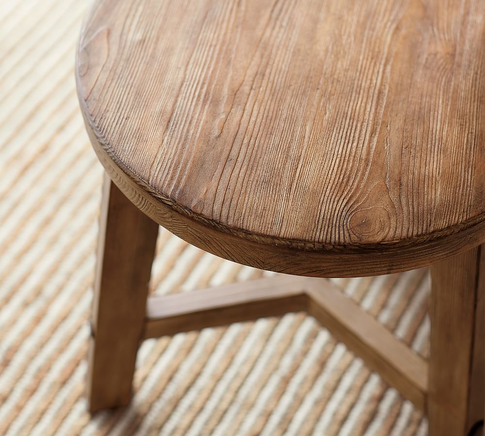 Rustic Farmhouse Round Side Table | Pottery Barn