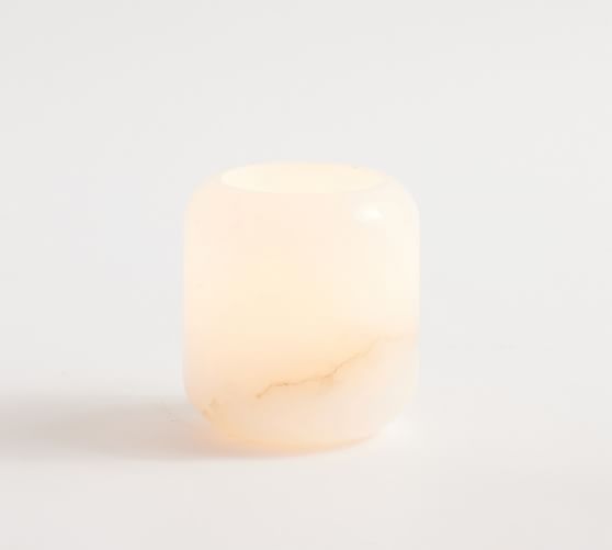 Nova Alabaster Votive Candleholder | Pottery Barn