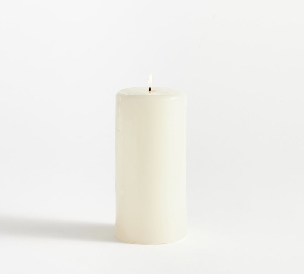 Modern Curved Pillar Candle | Pottery Barn