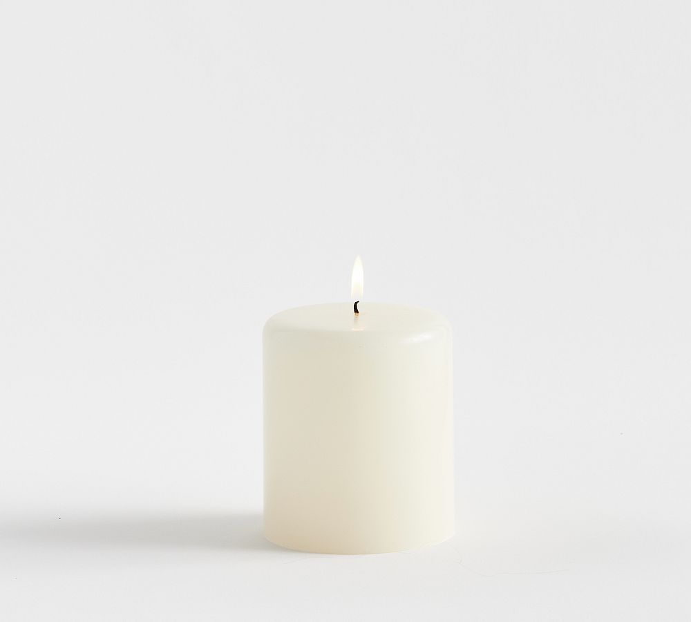 Modern Curved Pillar Candle | Pottery Barn