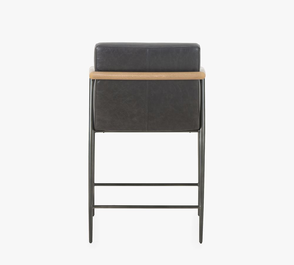 Russell Leather Stool | Pottery Barn