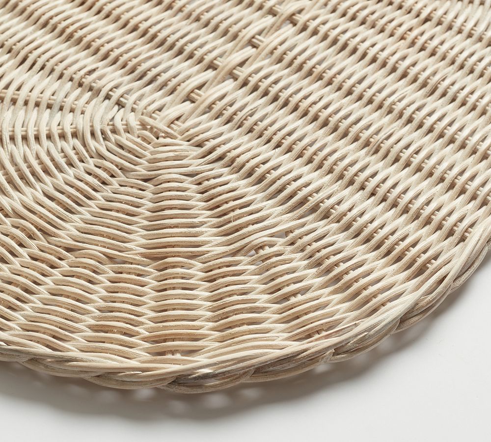Handwoven Wicker Oval Charger Plate | Pottery Barn