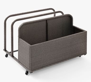 Benson Outdoor Wicker Pool Storage Caddy | Pottery Barn