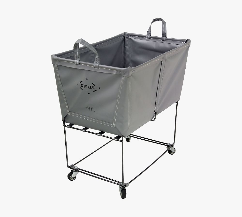 Industrial Elevated Basket with Wheels | Pottery Barn