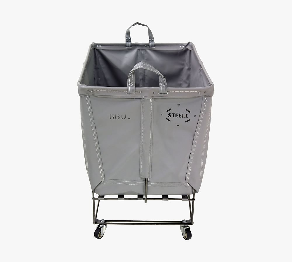 Industrial Elevated Basket with Wheels | Pottery Barn