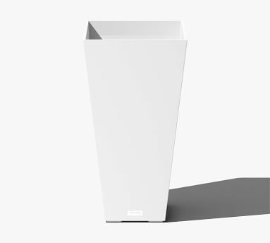 All Weather Eco Hevea Tapered Cube Tall Outdoor Planters | Pottery Barn