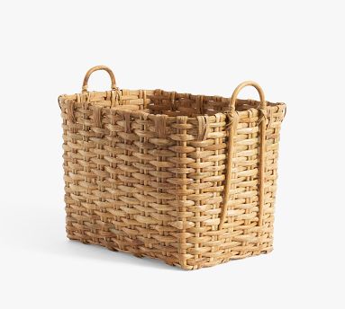 Artisan Rustic Handcrafted Rectangle Basket | Pottery Barn