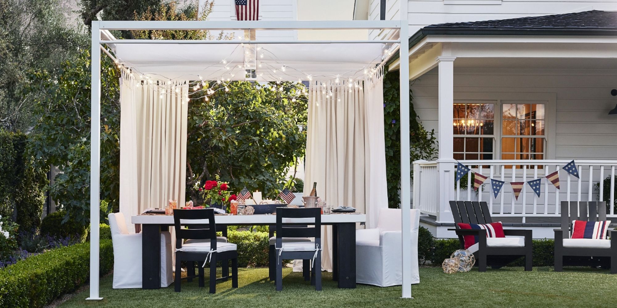 Malibu Metal Outdoor Canopy | Pottery Barn