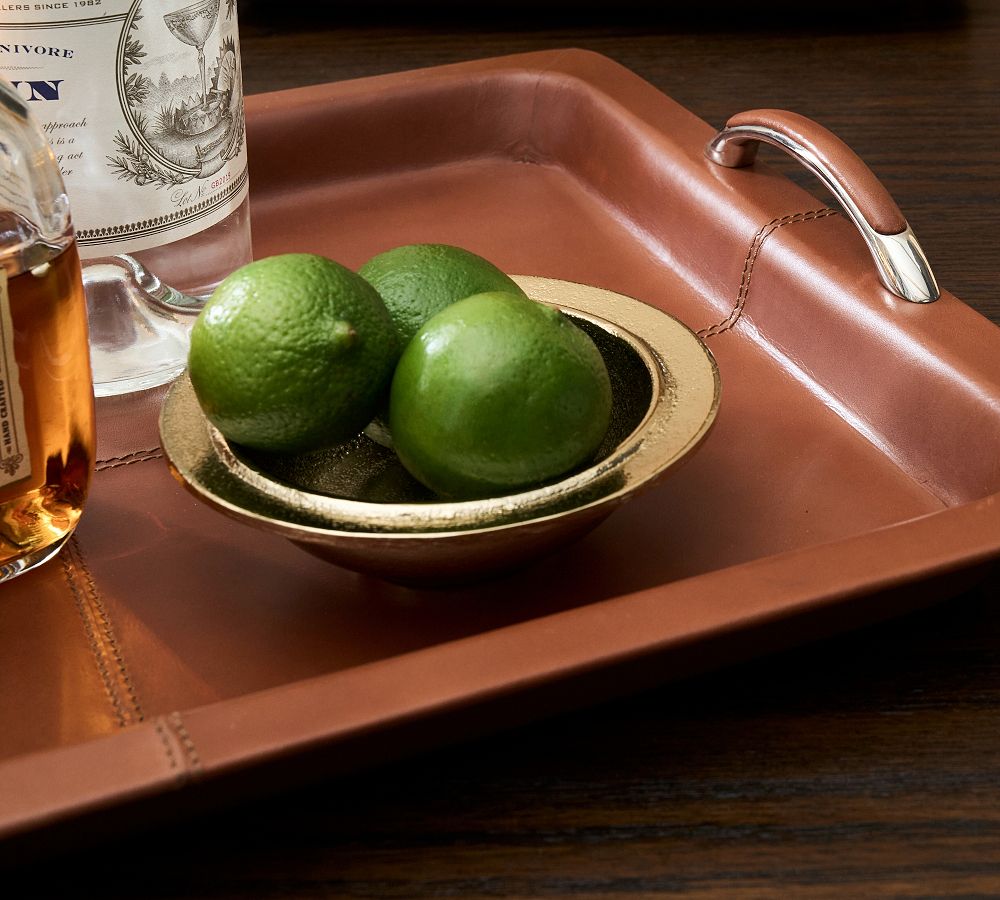 Handcrafted Leather Bar Trays | Pottery Barn