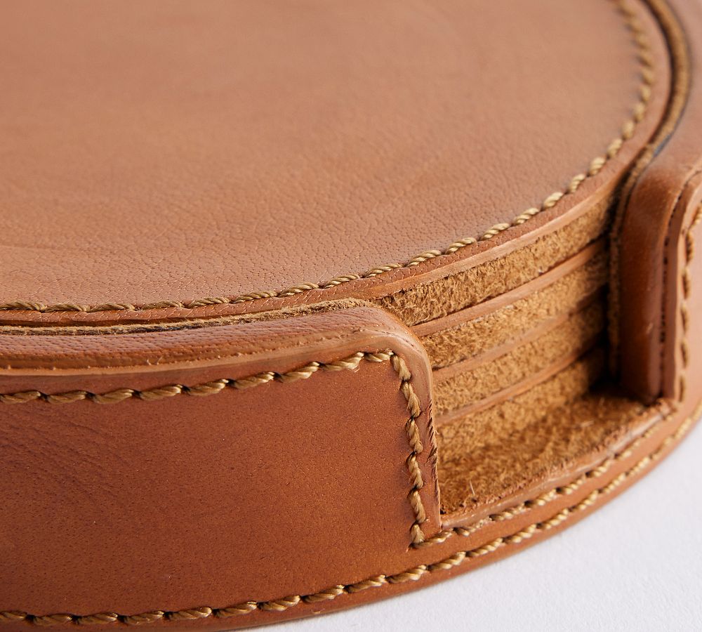 Leather Coasters - Set of 4 | Pottery Barn