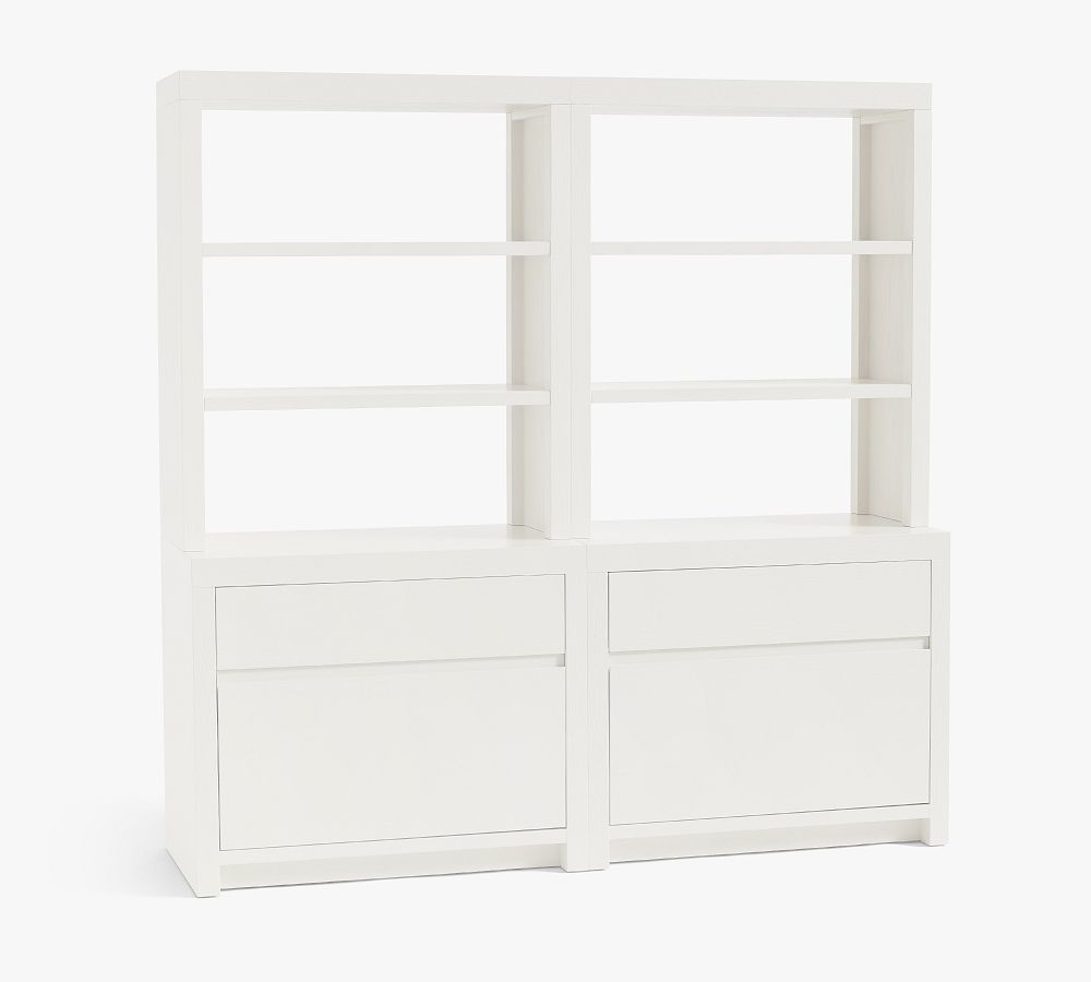Dillon Bookcase with Storage Wall Suite | Pottery Barn