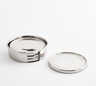 Heritage Silver Coasters - Set of 4 | Pottery Barn