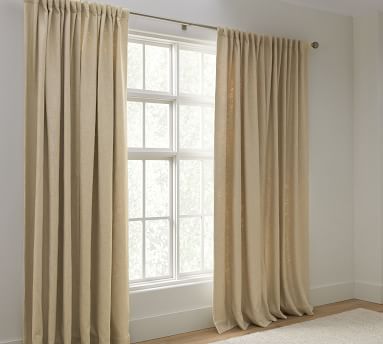 Faye Textured Linen Curtain | Pottery Barn