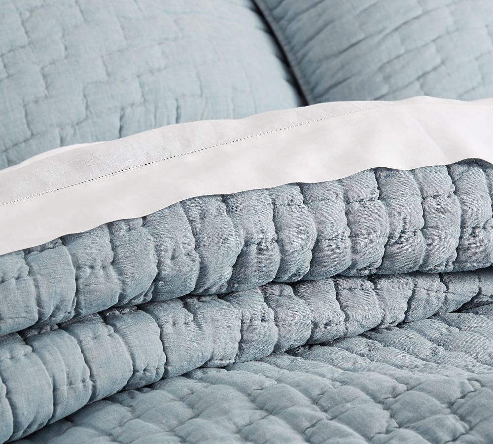 Bliss Handcrafted Linen/Cotton Quilt | Pottery Barn